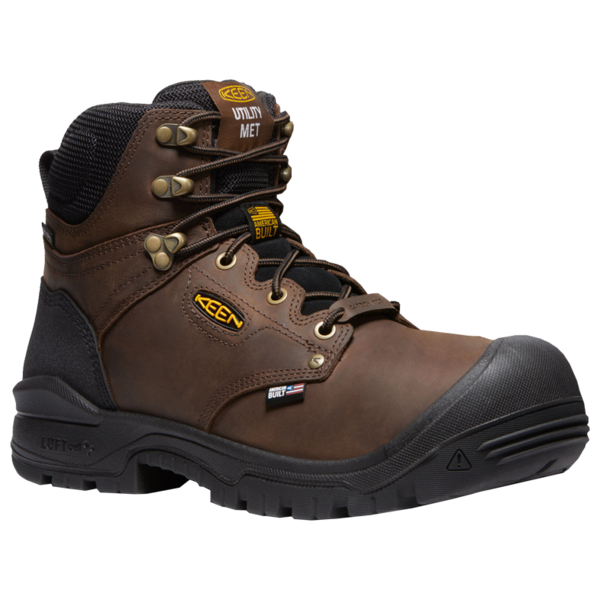 Men's Keen Independence Carbon Fiber Toe Waterproof Met Guard 6" Work Boot