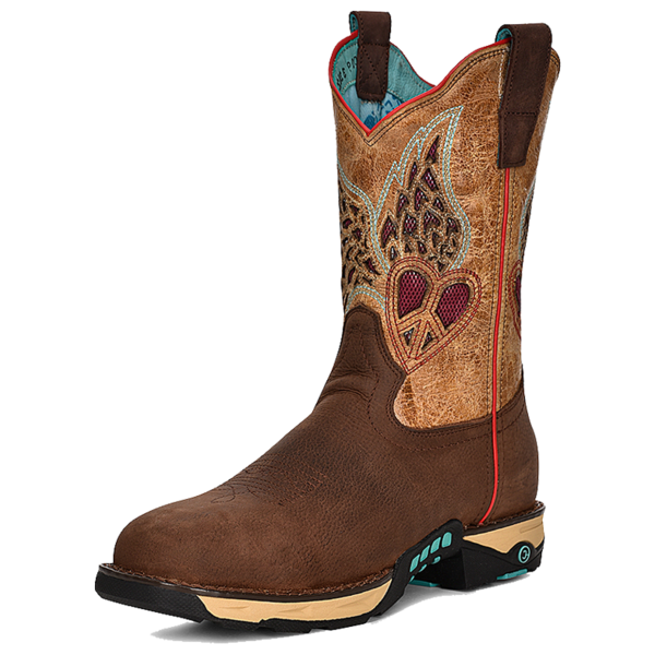 Women's Corral Composite Toe Heart & Wings Western Work Boot